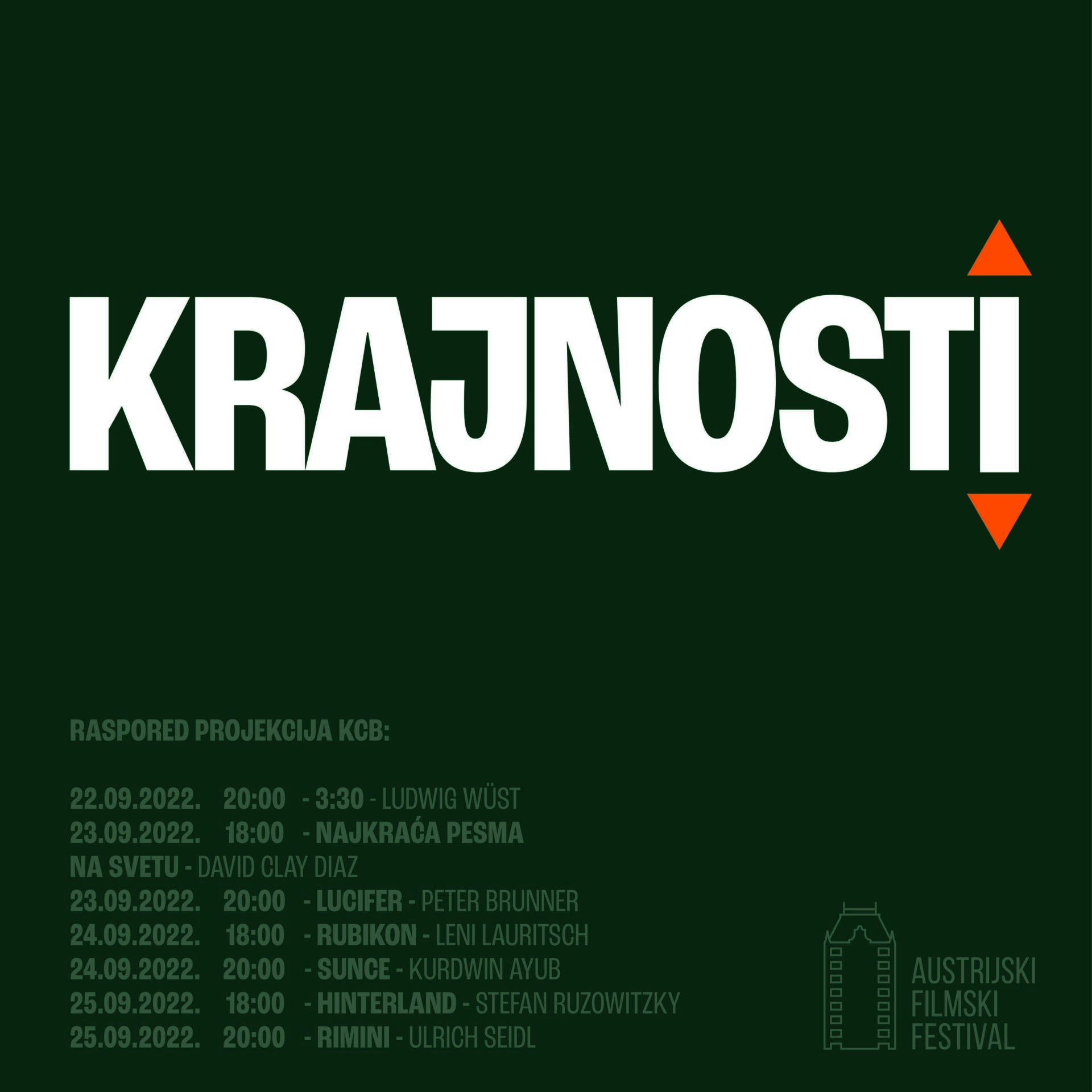 AUSTRIJSKI FILMSKI FESTIVAL / 22 – 25. septembar 2022. | Kulturni ...