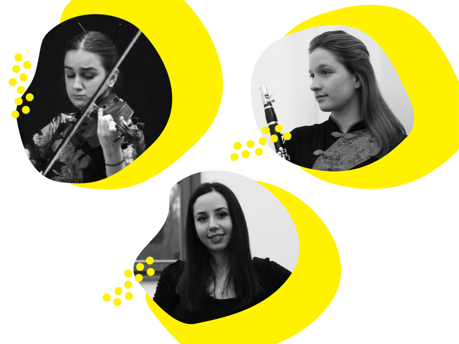 Ema Simović, violin, Lara Korenjak, clarinet, Jovana Nikolov, piano and ...