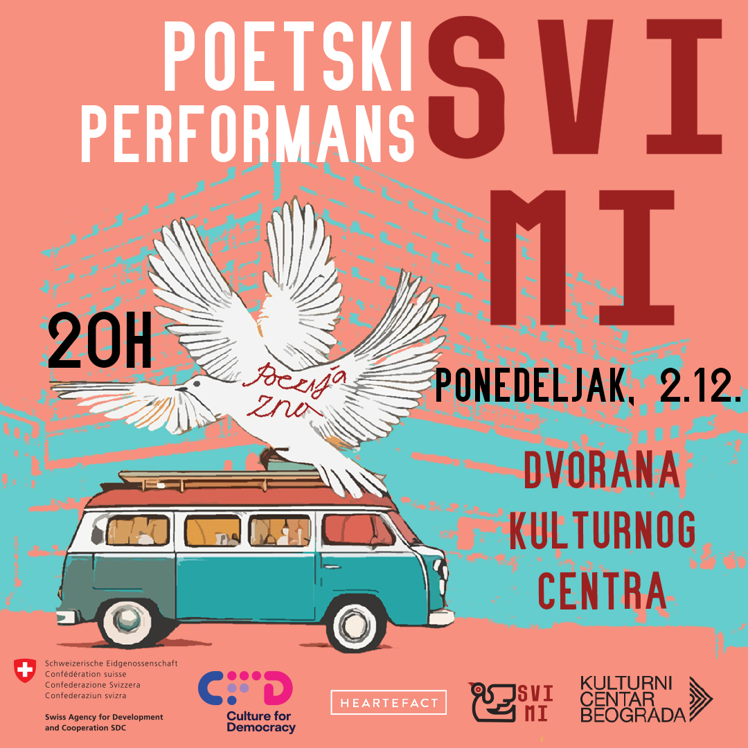 SVI MI: poezija zna ︎ Poetski performans | Kulturni centar Beograda